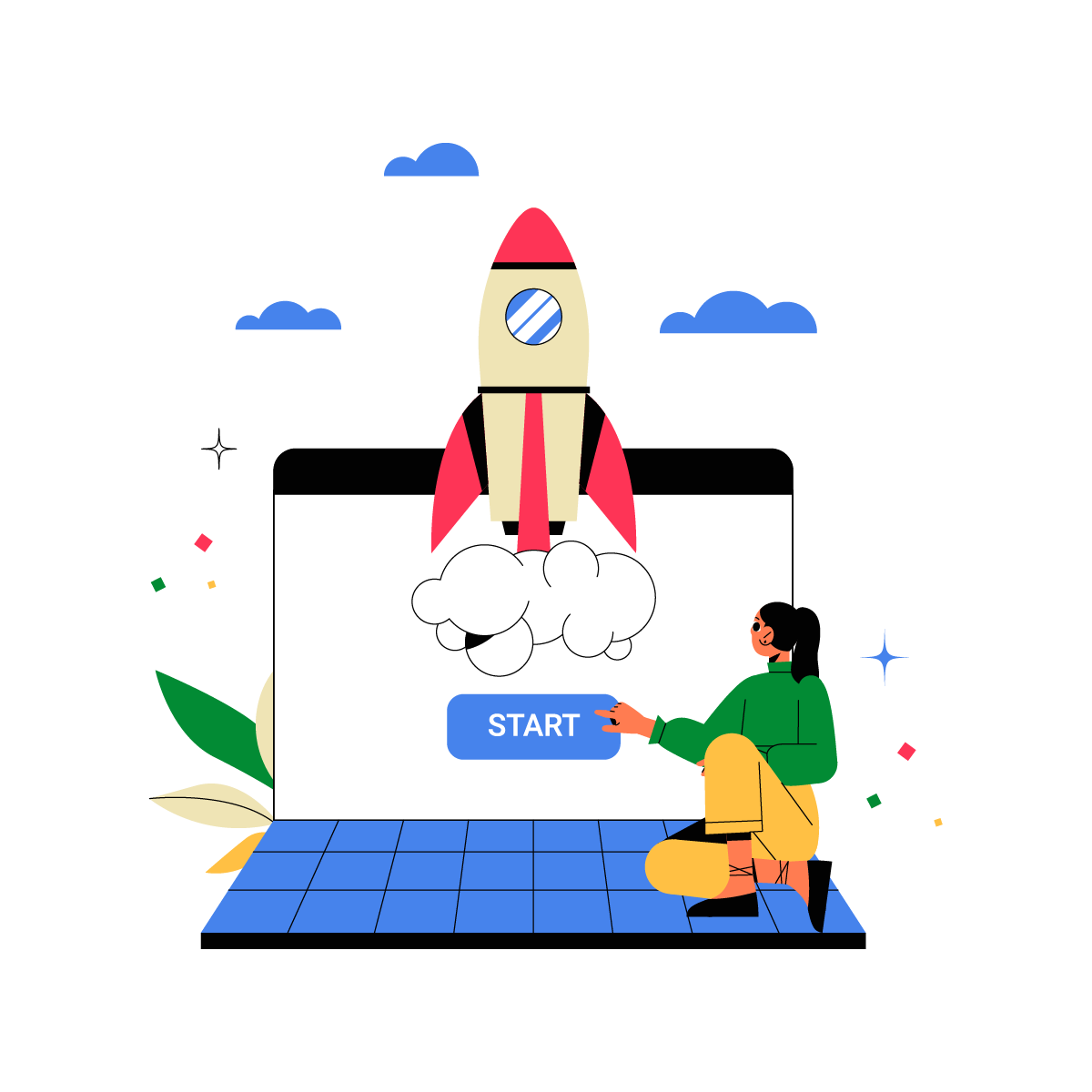 Startup Animated Illustrations Set - JSON, Lottie, MP4, GIF