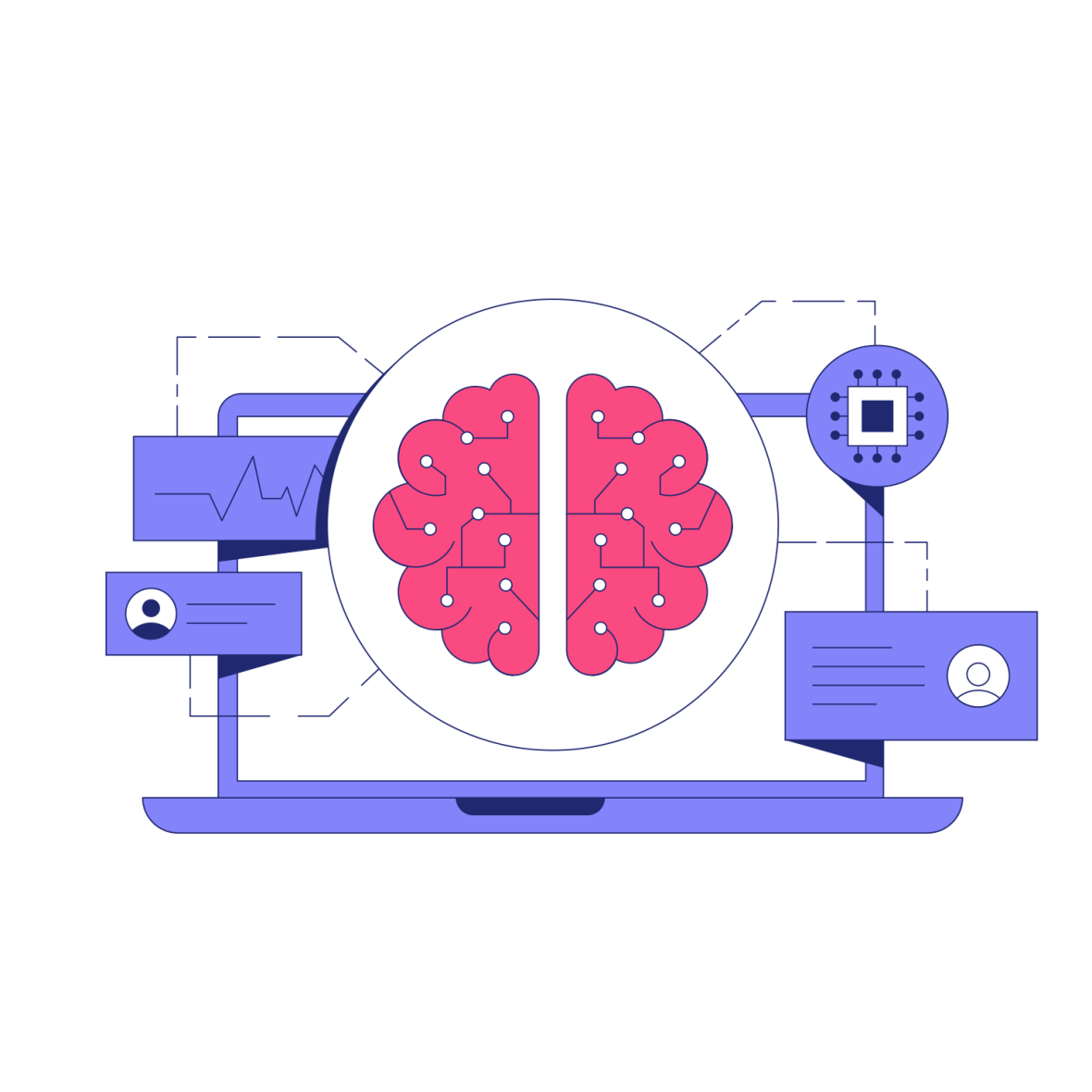 AI Brain Mapping animated Illustrations - Premium Lottie/JSON Library