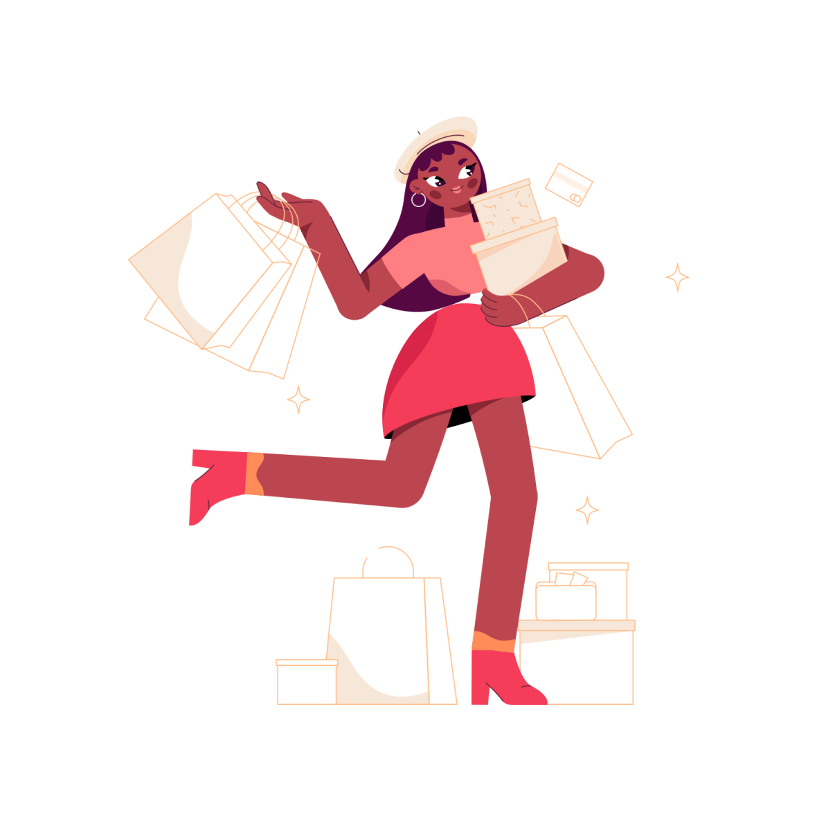 Shopping Animated Illustrations | Creattie