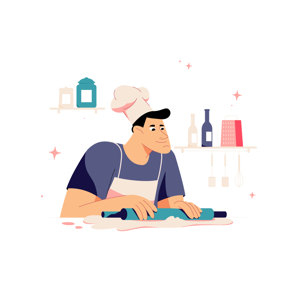 Pastry Chef Animated Illustrations | Creattie