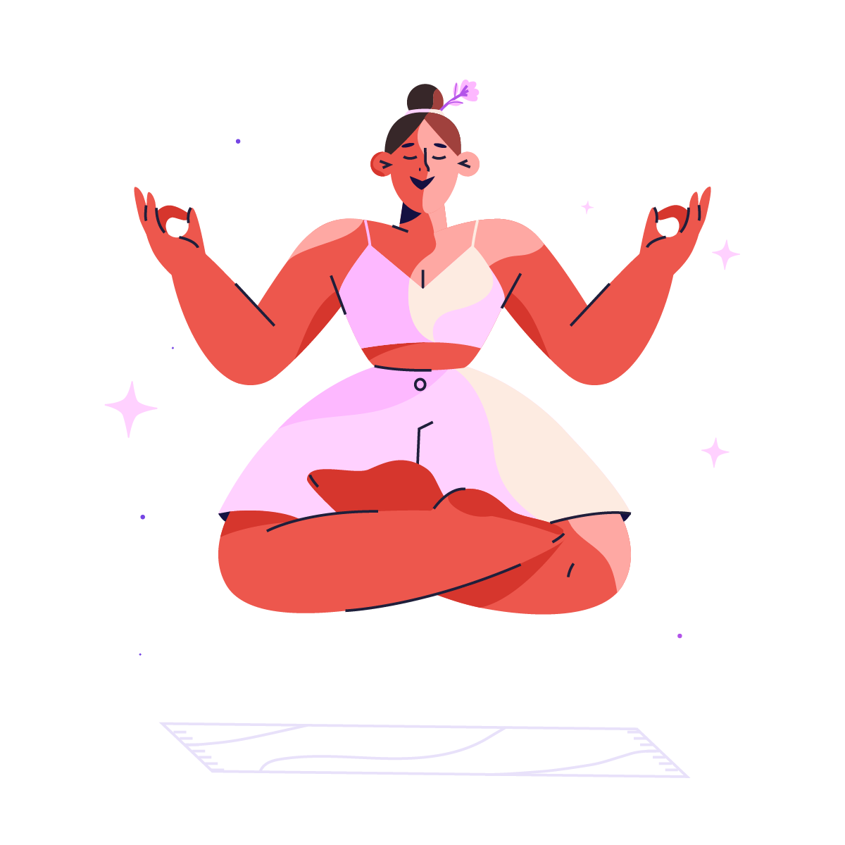 Mindful Meditation Animated Illustrations | Creattie