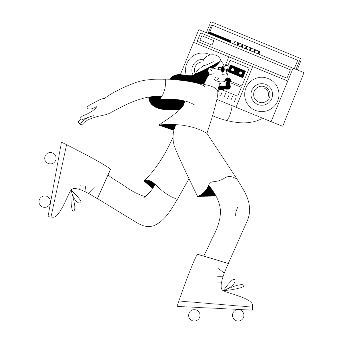 Roller Skates Animated Illustrations | Creattie