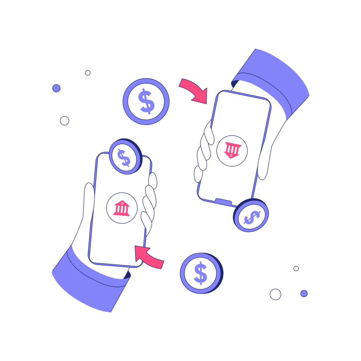 Electronic Funds Transfer Animated Illustrations | Creattie