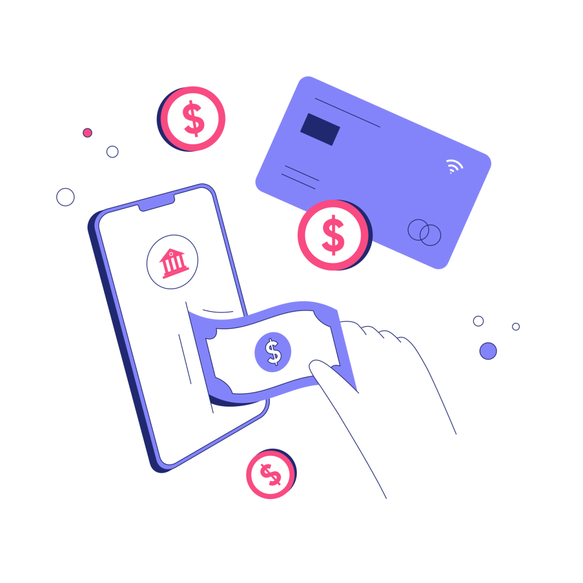 Cash Withdrawal Animated Illustrations | Creattie