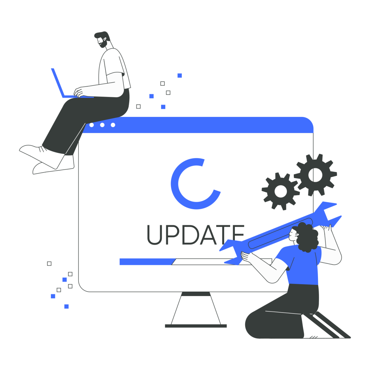 System Update animated Illustrations - Premium Lottie/JSON Library