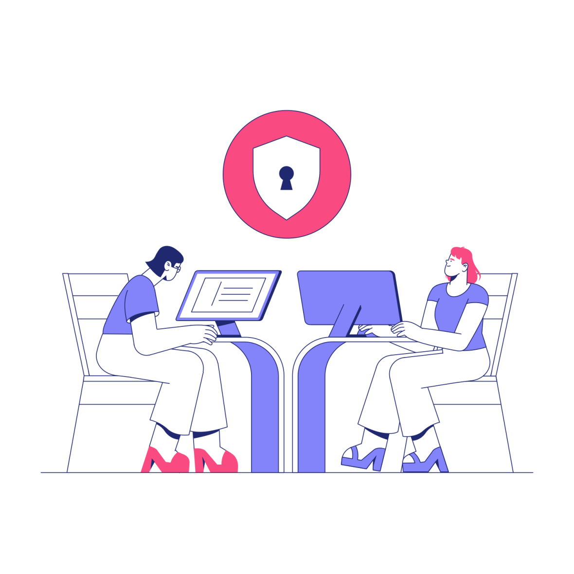 Cybersecurity Assistants Animated Illustrations | Creattie