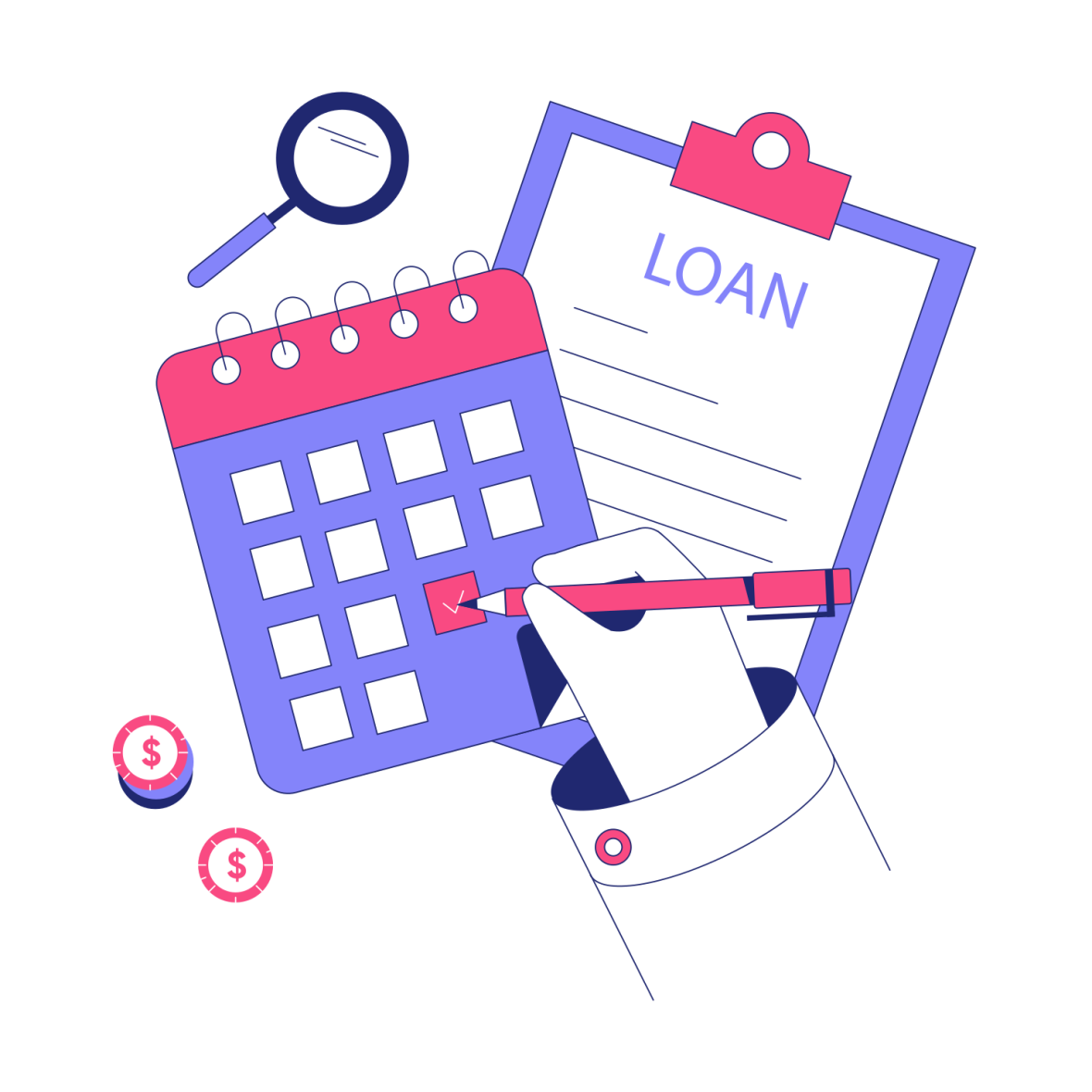 Loan Amortization Schedule Animated Illustrations | Creattie
