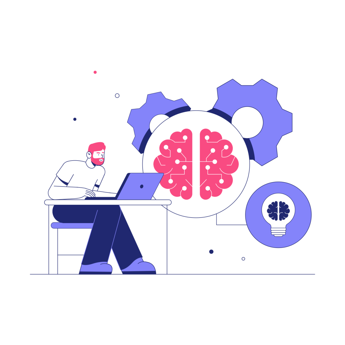 AI Researcher animated Illustrations - Premium Lottie/JSON Library