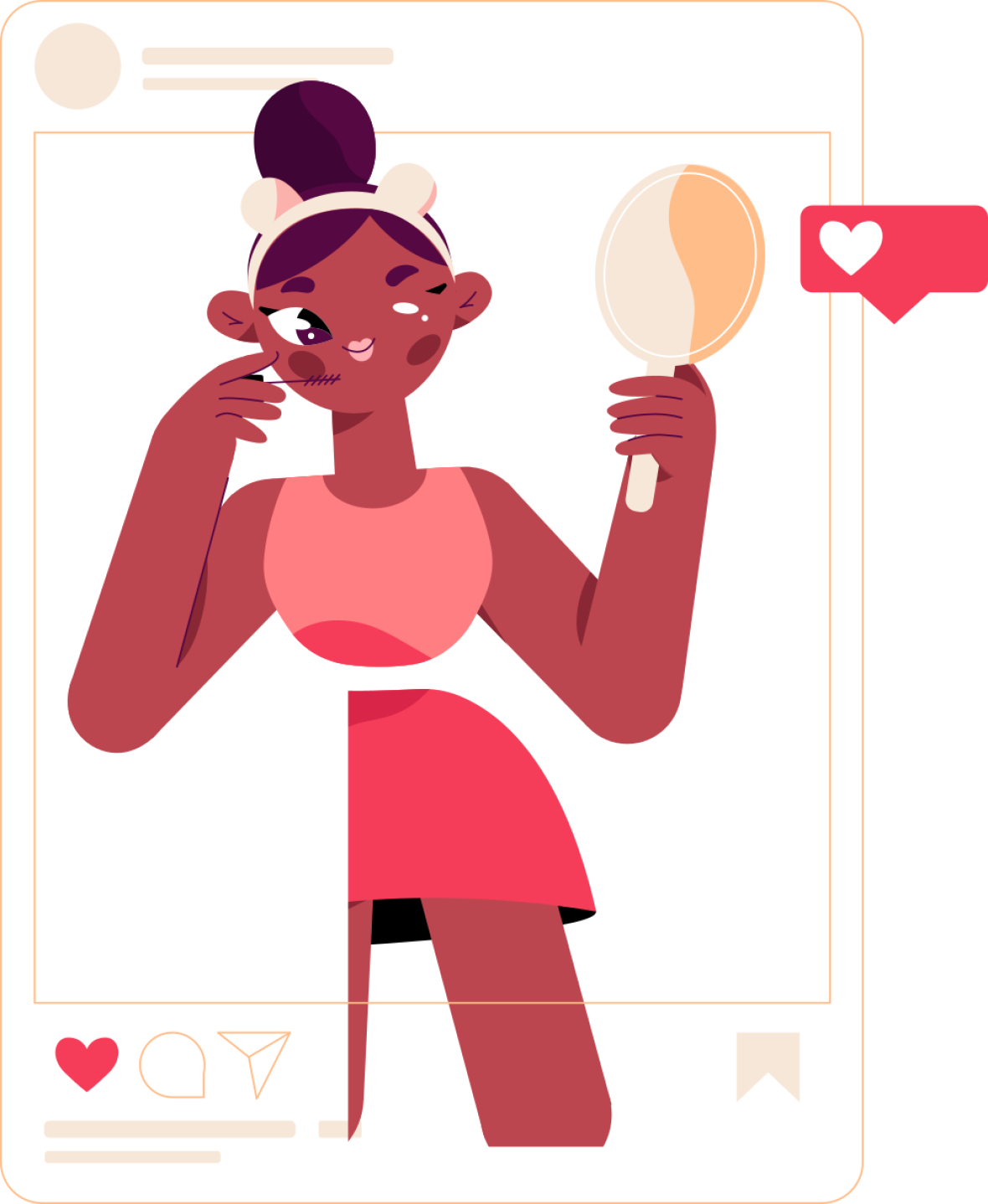 Beauty Influencer Animated Illustrations | Creattie