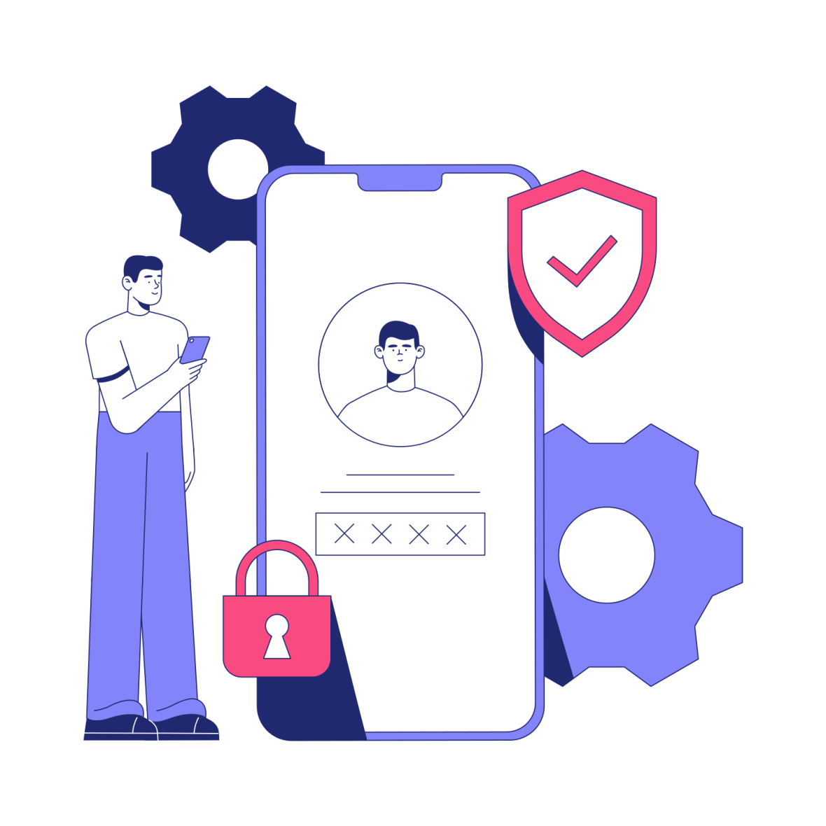 Two Factor Authentication Animated Illustrations Premium Lottie Json