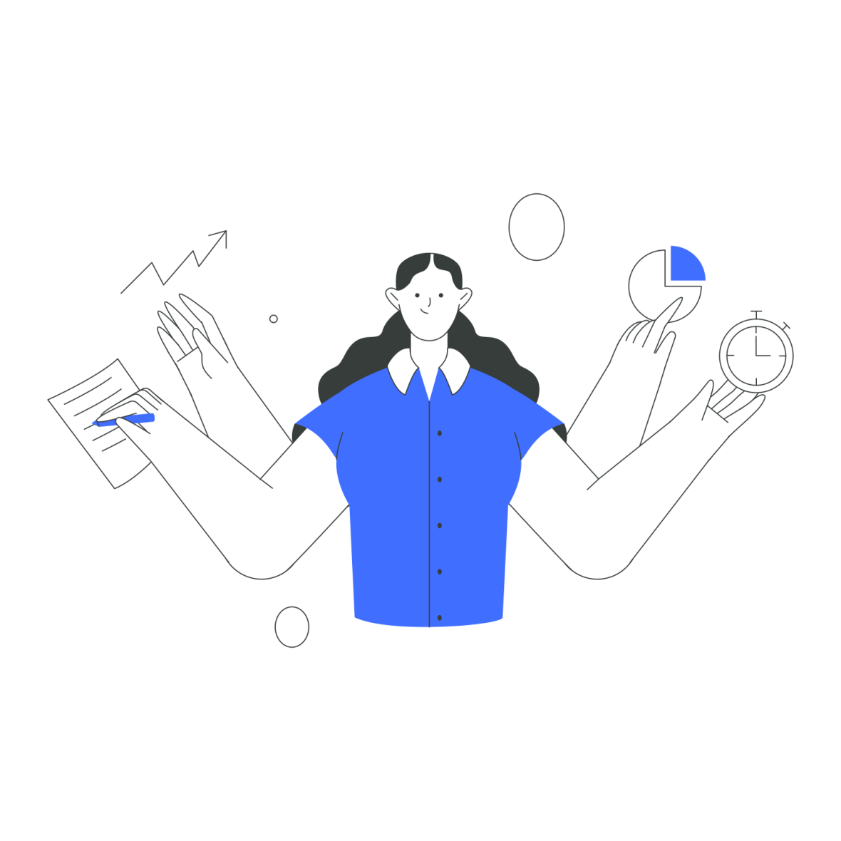 Multitasking Manager Animated Illustrations | Creattie