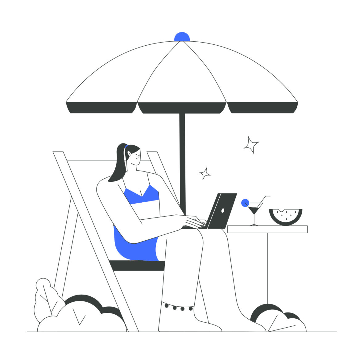 Working on Beach Animated Illustrations | Creattie