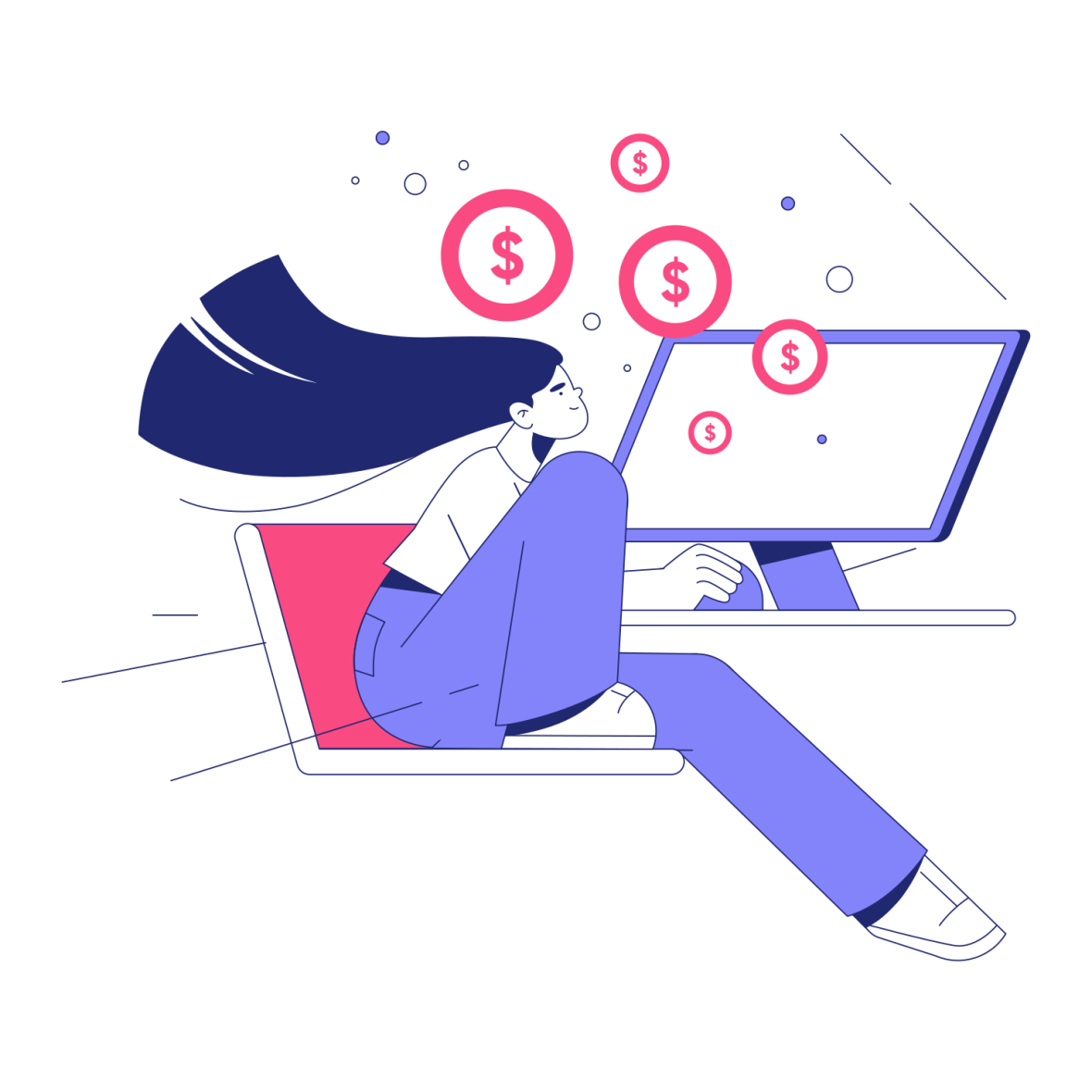 Cash Flow Animated Illustrations | Creattie