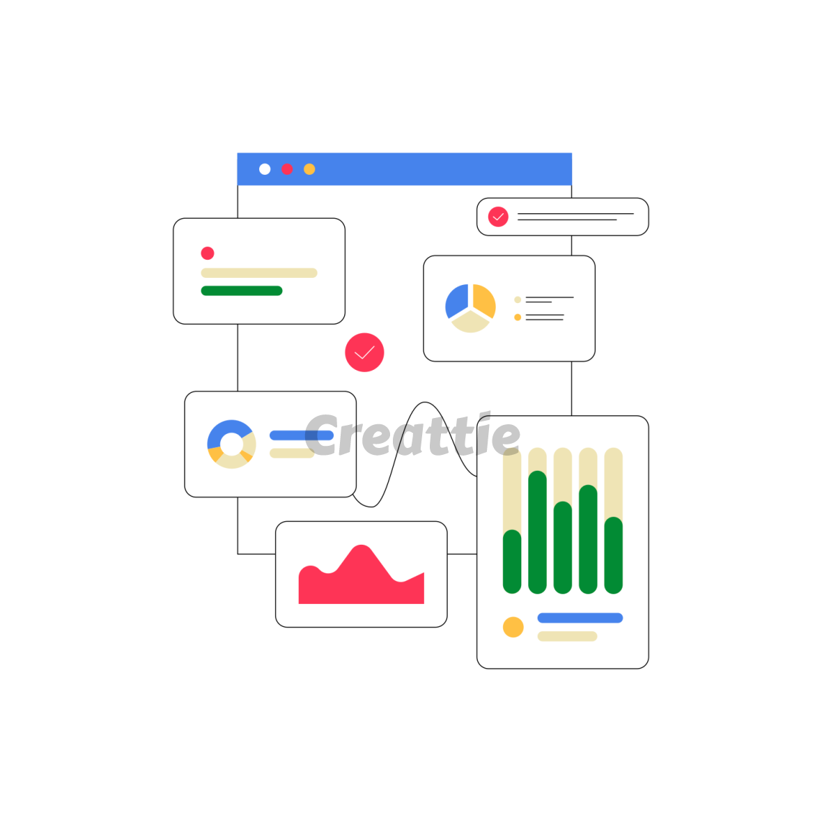 Download Data Analysis Diagram Illustration in SVG & PNG
